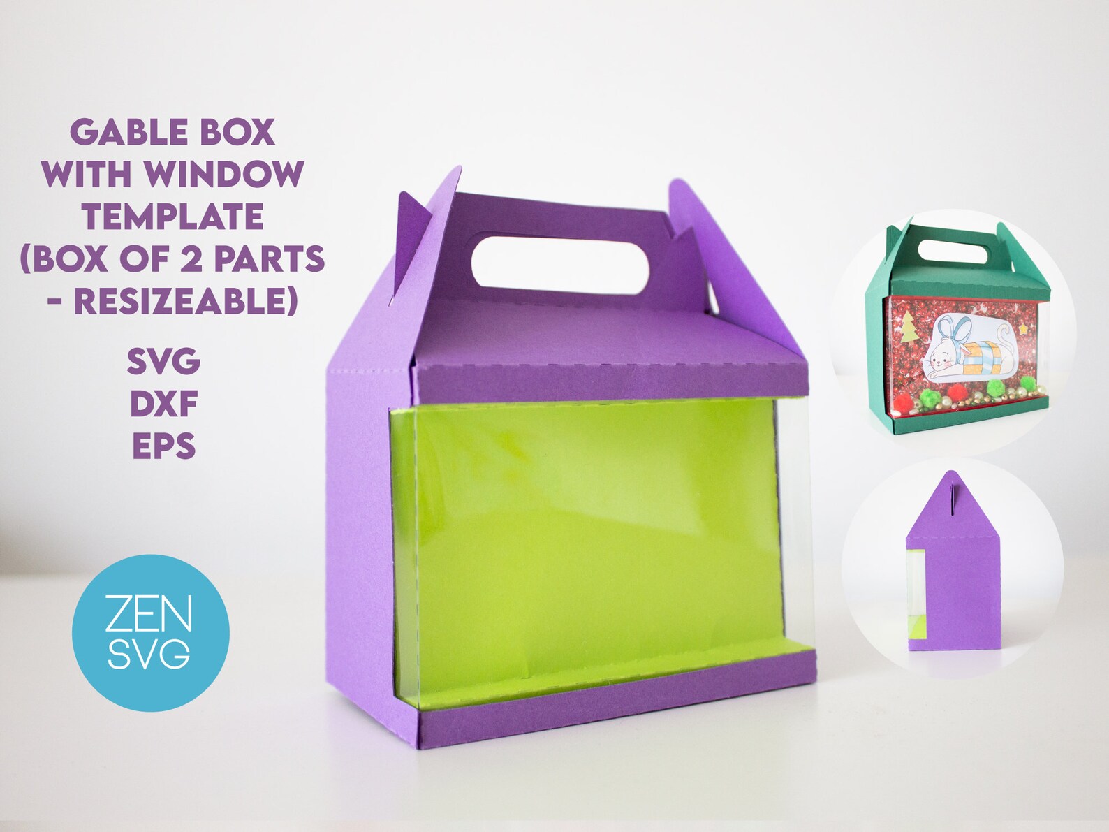 Shaker Gable Box Template DIY Candy Box Kids Treats Gift - Etsy