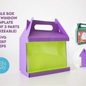 Shaker Gable Box Template, DIY Candy Box, Kids Treats Gift Box, Shaker ...