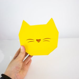 Cat Box Template Svg Cut Files, Cat Shaped Favor Box Template, Cute Cat ...