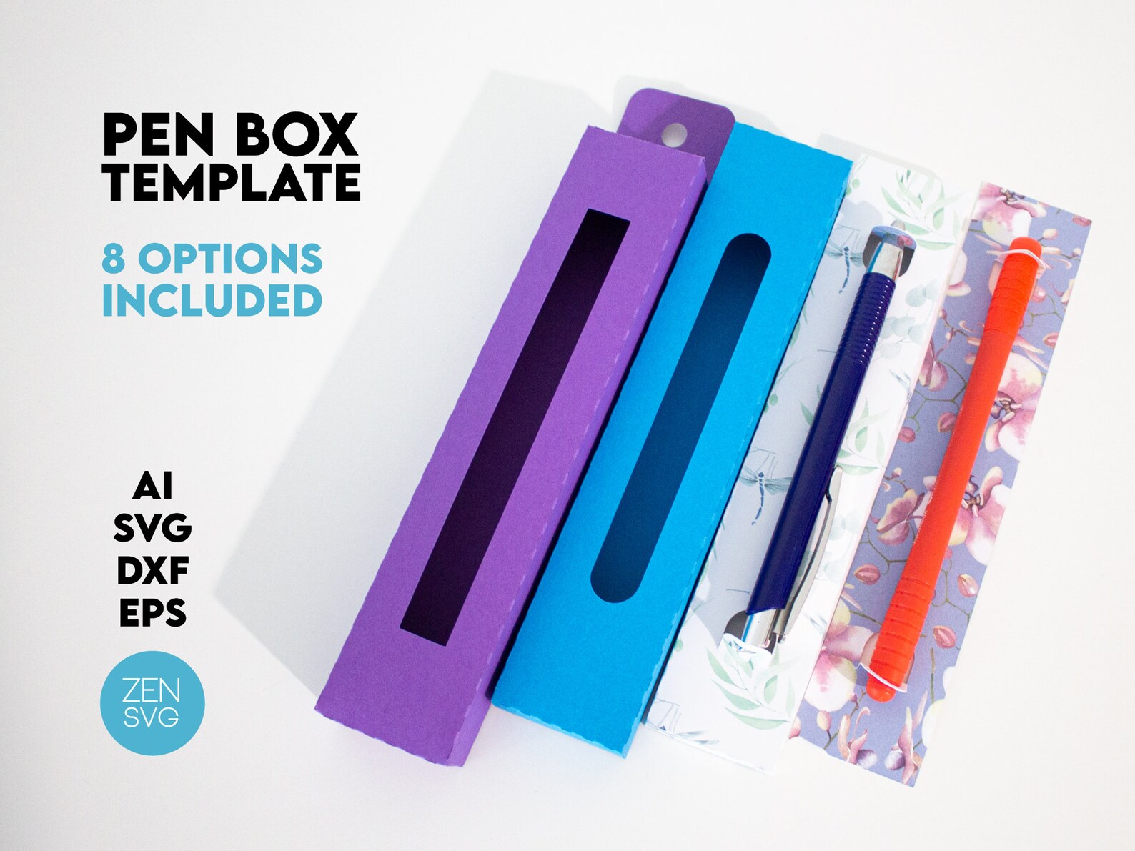 Pen Box Template Cut Files Epoxy Pen Holder Svg DIY Pen - Etsy UK