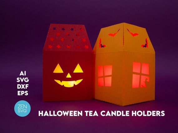 Halloween Lantern Template Svg Halloween Paper Lantern Cut - Etsy