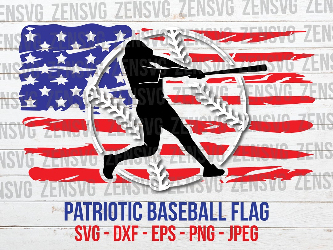 American Flag Baseball Svg Cut File Bundle, Cricut Silhouette ...