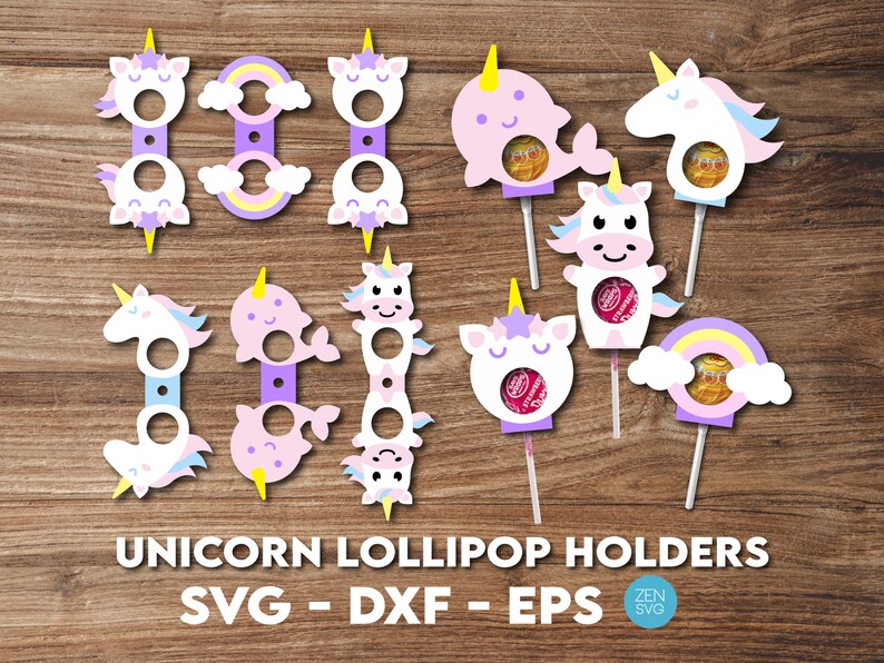 Unicorn Lollipop Holder SVG Layered Lollipop Holder Cut File - Etsy