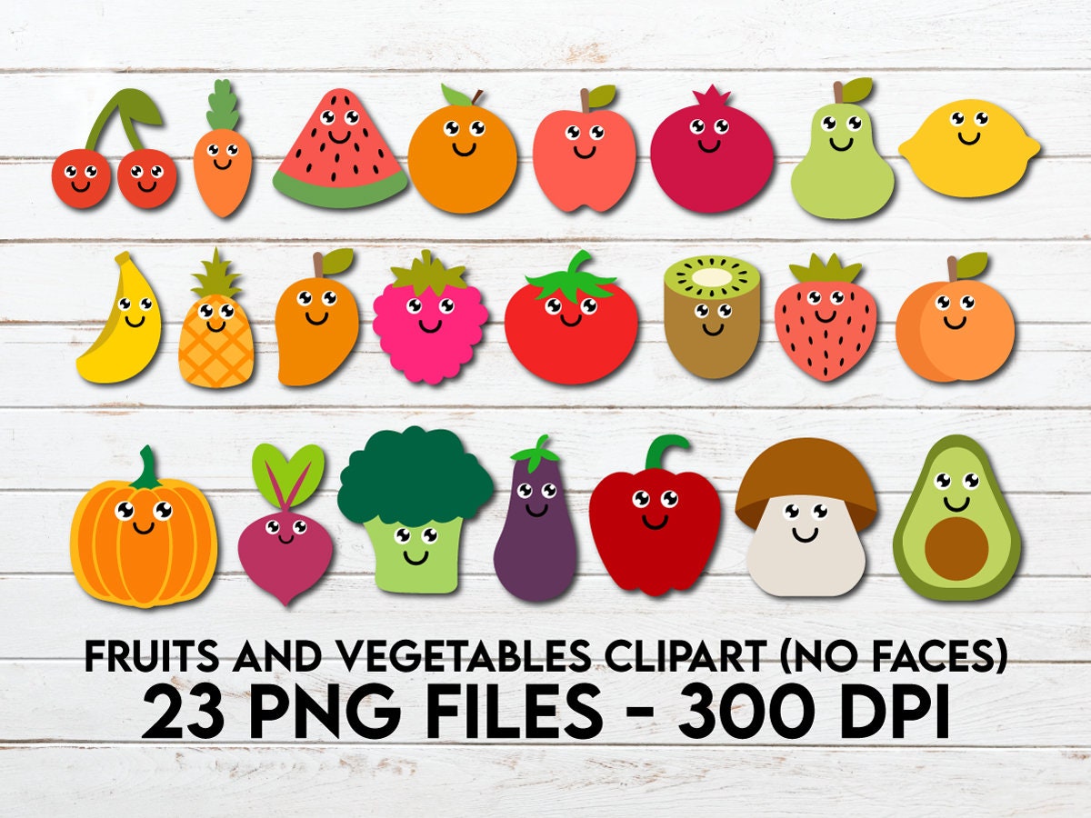Vegetables With Faces Clipart