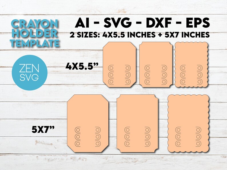 Crayon Holder Card Template DIY Coloring Card SVG Valentine - Etsy