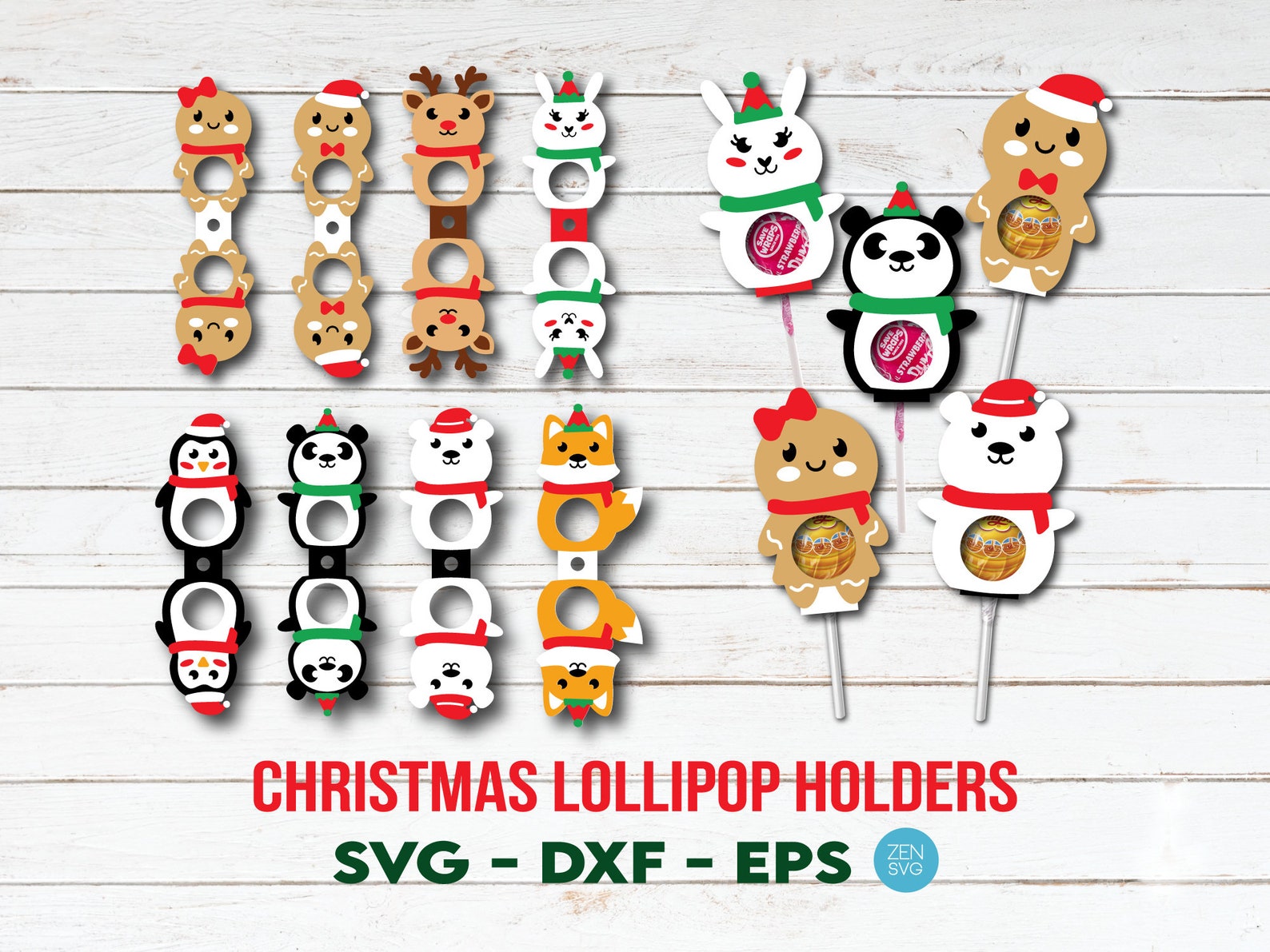 Christmas Lollipop Holder SVG Layered Lollipop Holder Cut - Etsy