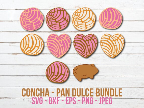 Concha Svg Bundle Mexican Bread Svg Pan Dulce Png Clipart - Etsy