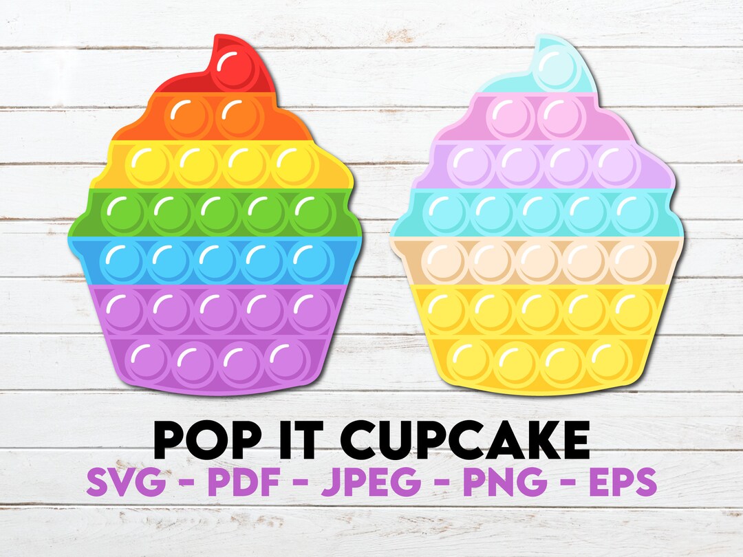 Buy Pop It Cupcake Clipart Pop It Digital Clipart Birthday Online in ...