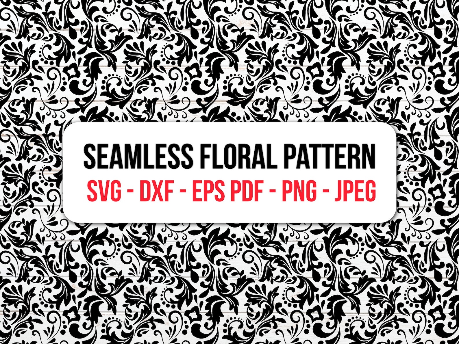 Seamless Floral Pattern Svg Western Floral Pattern Cut File - Etsy