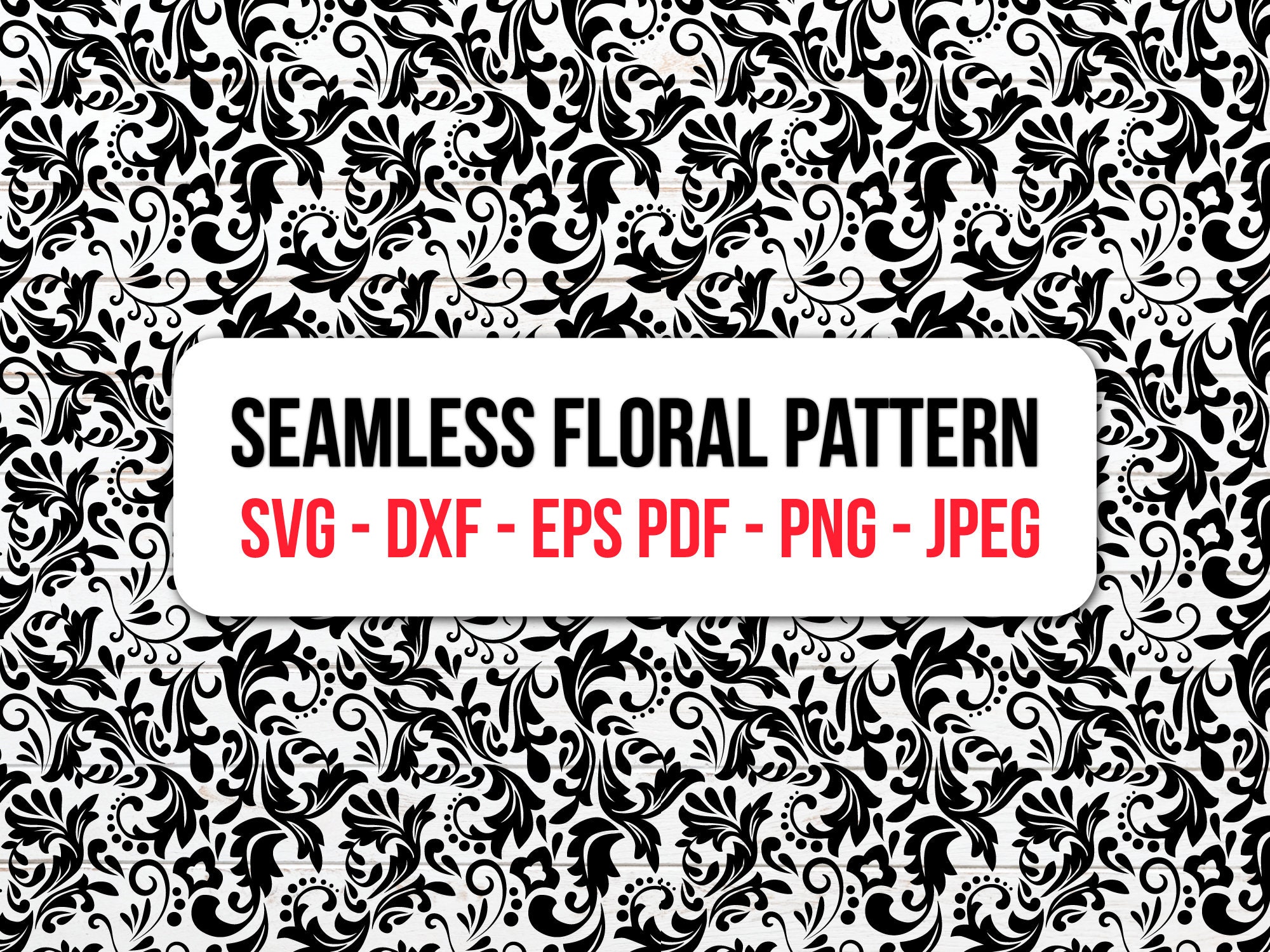 Seamless Floral Pattern Svg Western Floral Pattern Cut File - Etsy ...
