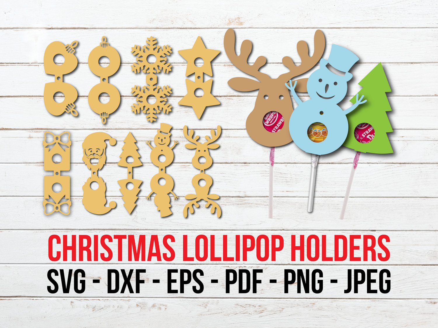 Reindeer Lollipop Holder Template - Etsy