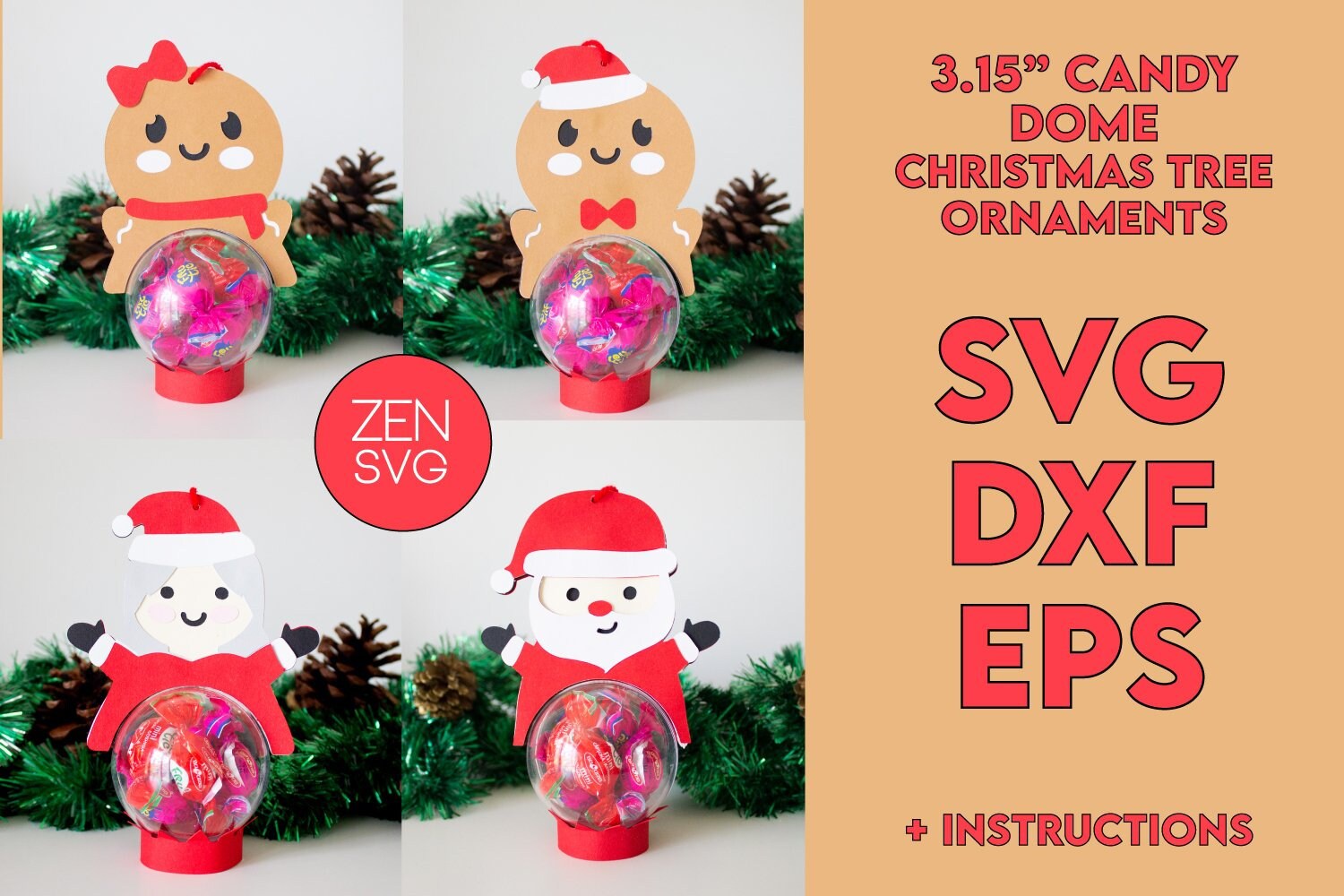 Layered Christmas Paper Craft Bundle Christmas Candy Holders - Etsy