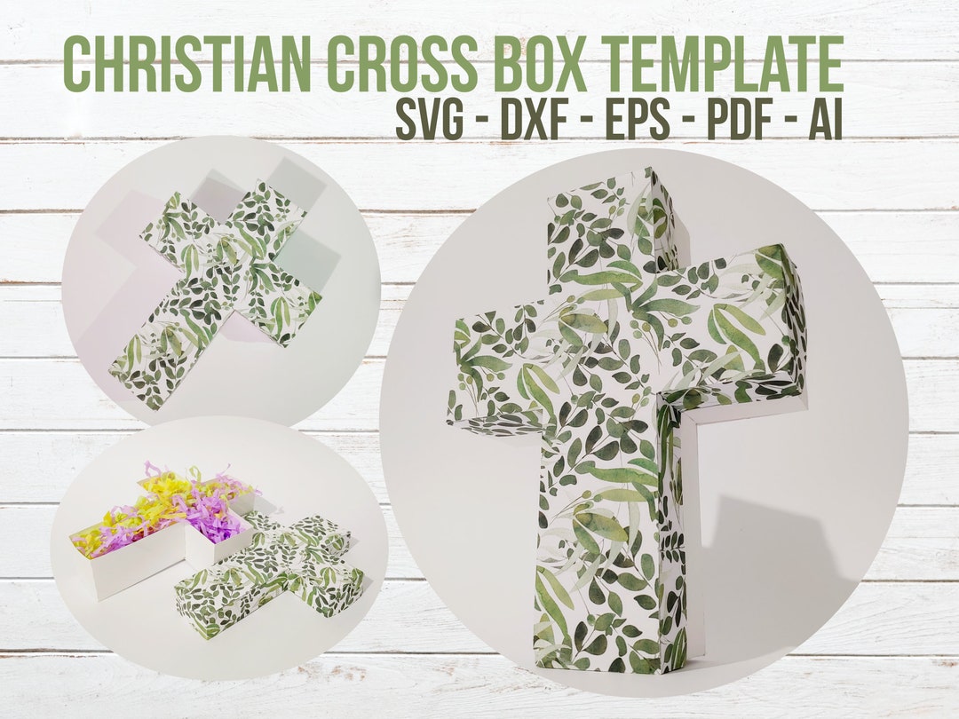 Easter Cross Gift Box Template, Easter Gift Box Template Svg, Christian ...