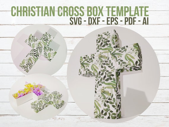 Easter Cross Gift Box Template Easter Gift Box Template Svg | Etsy