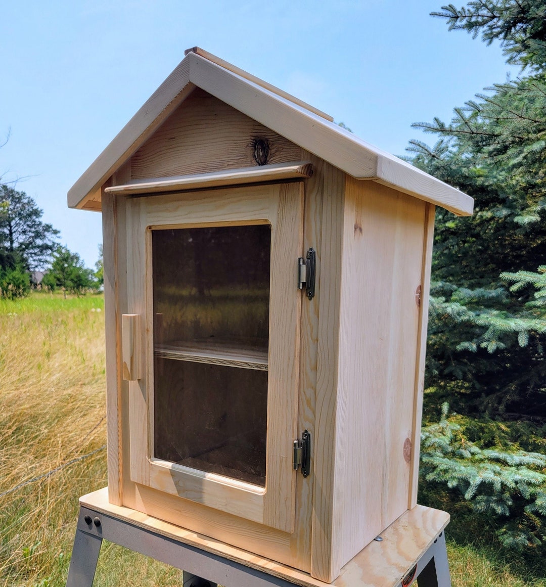 Wooden Lending Library or Free Pantry With Adjustable Shelf - Etsy