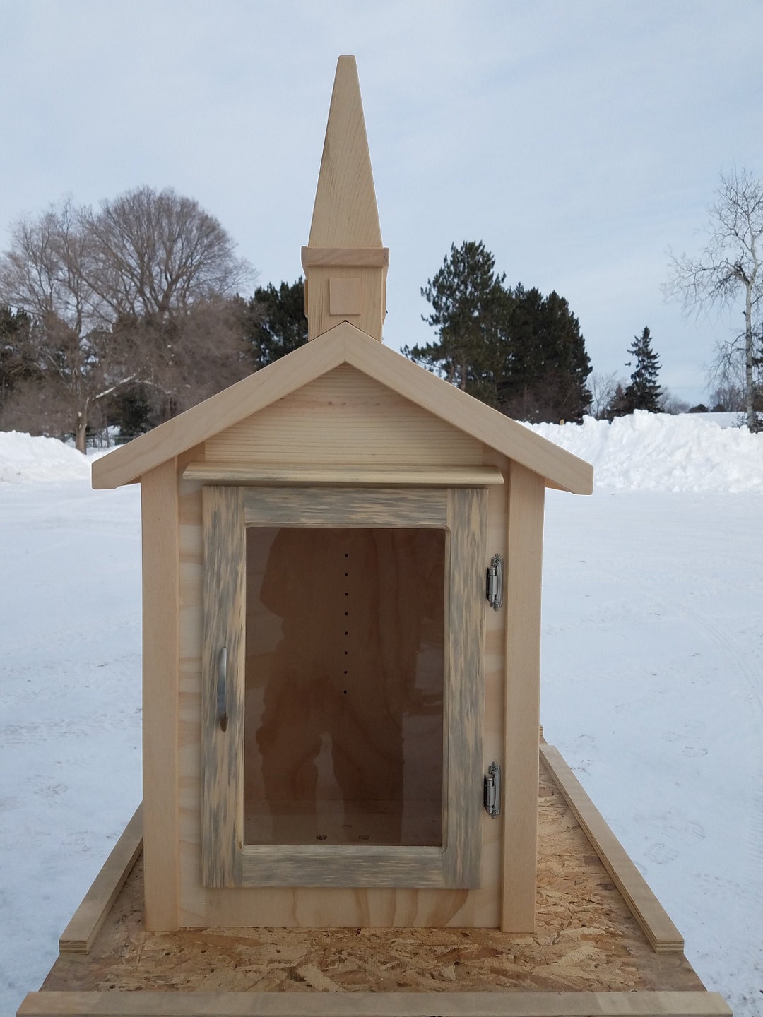 Wooden Lending Library With Steeple: Free Pantry, Adjustable Shelves - Etsy