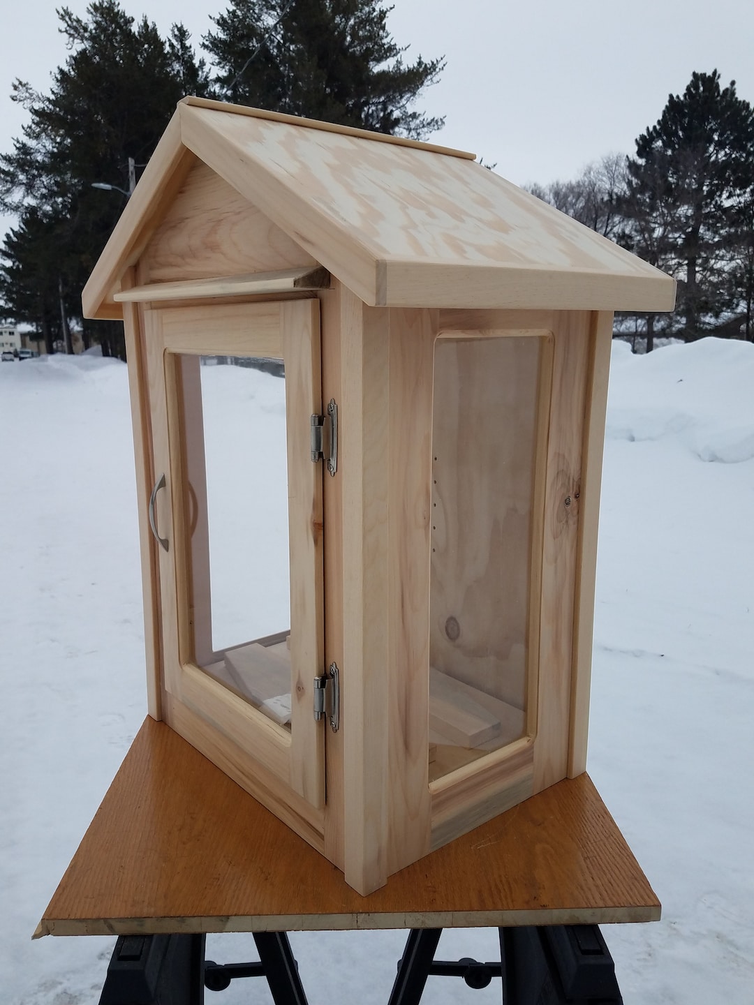 Wooden Lending Library With Plexiglass Windows - Etsy