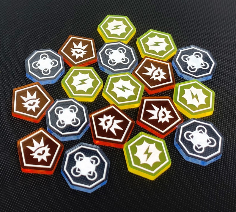Keyforge Compatible Complete Token Set 50 Tokens | Etsy