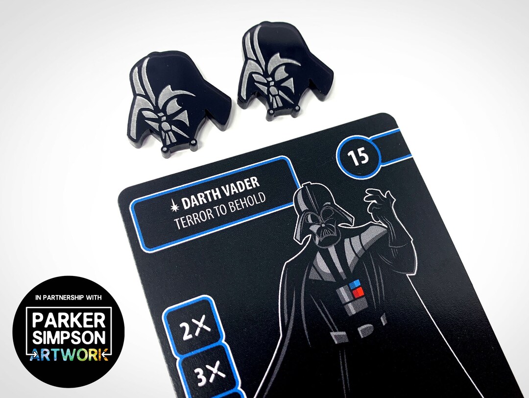 Darth Vader Shield Acrylic Tokens Set of 6 Star Wars Destiny parker ...