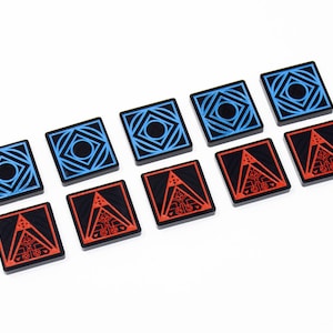 Control Acrylic Token Set (double Sided - Jedi/sith Holocron Design ...