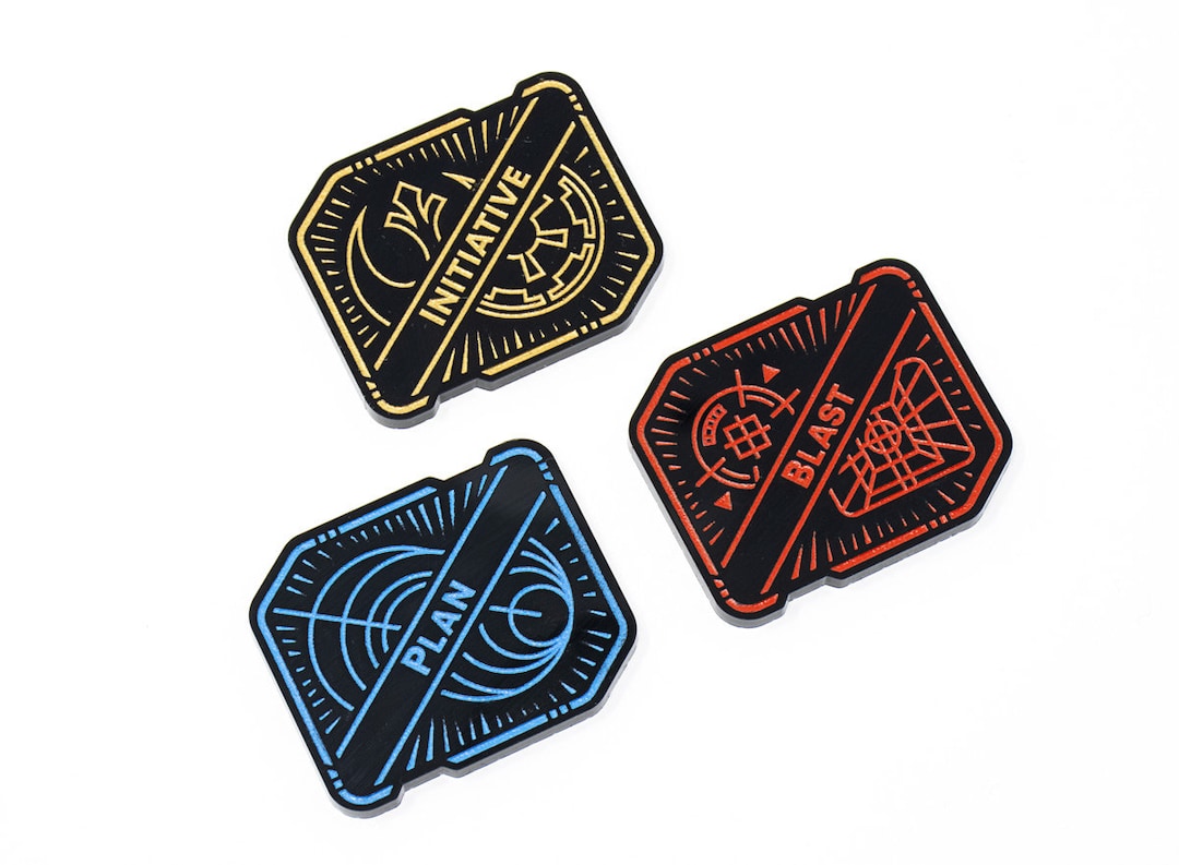 Initiative, Plan & Blast (twin Suns) Tokens Compatible With Star Wars ...