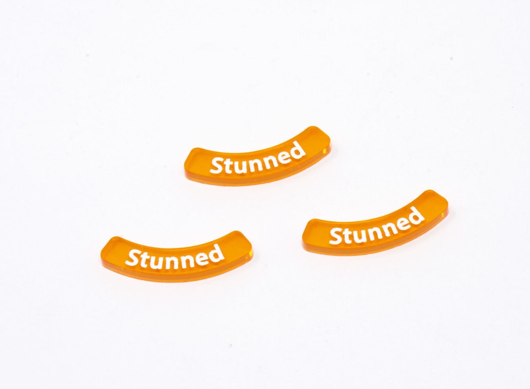 3x Stunned Curved Tab Markers Compatible With Blood Bowl - Etsy