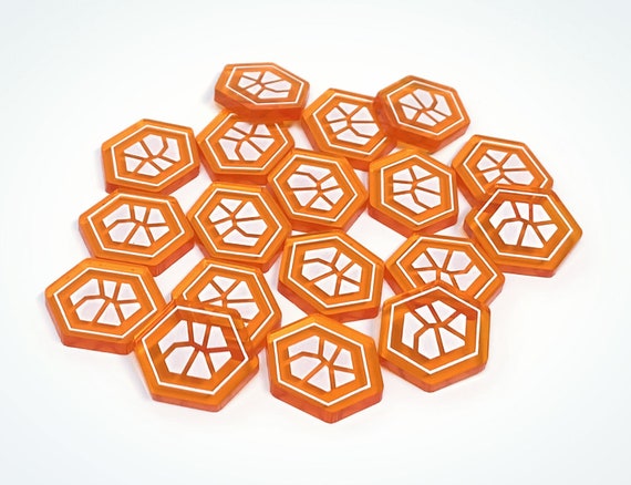 Keyforge Compatible Aember / Amber Acrylic Tokens | Etsy