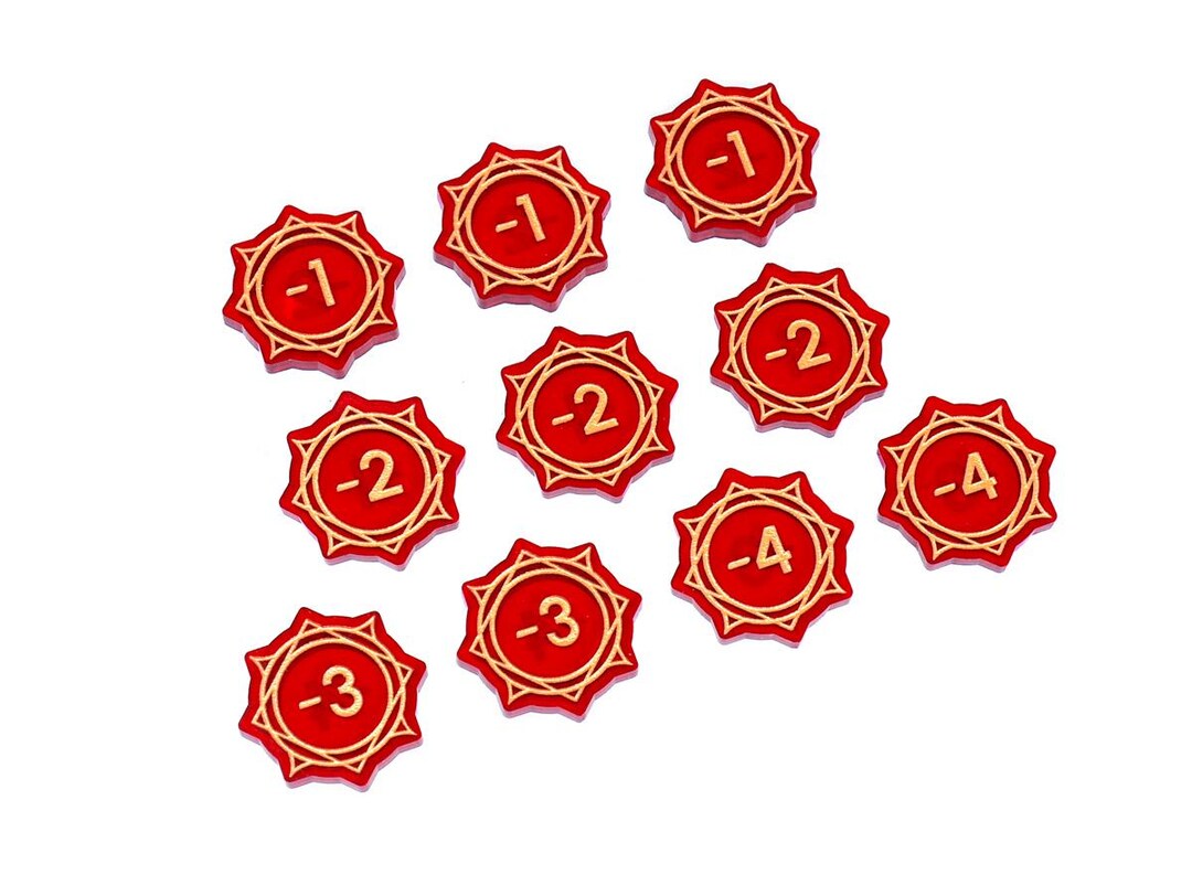 STRENGTH Attack Minus Modifier Tokens (double Sided) Compatible With ...