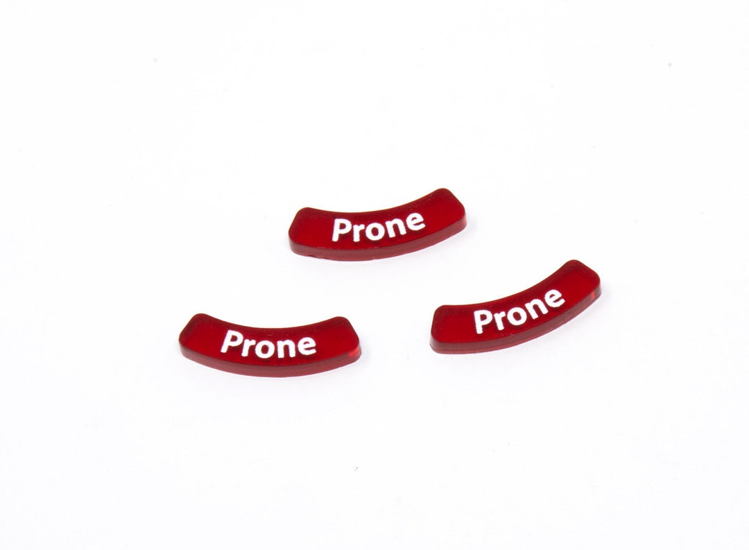 3x PRONE Curved Tab Markers Compatible With Blood Bowl - Etsy