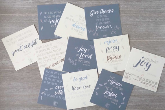 UNSPEAKABLE JOY Bible Verse Cards Bamboo Stand Scripture - Etsy