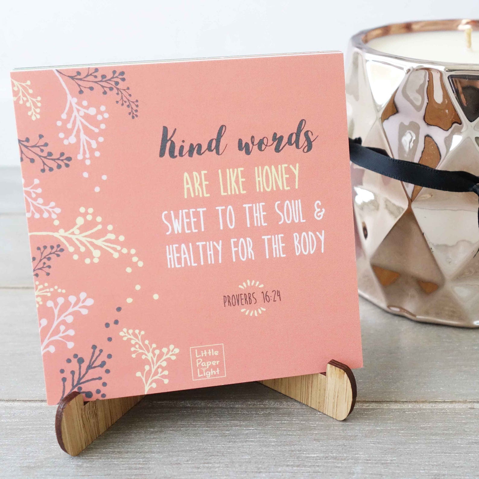 WISDOM 101 Bible Verse Cards Pack Bamboo Stand Scripture - Etsy