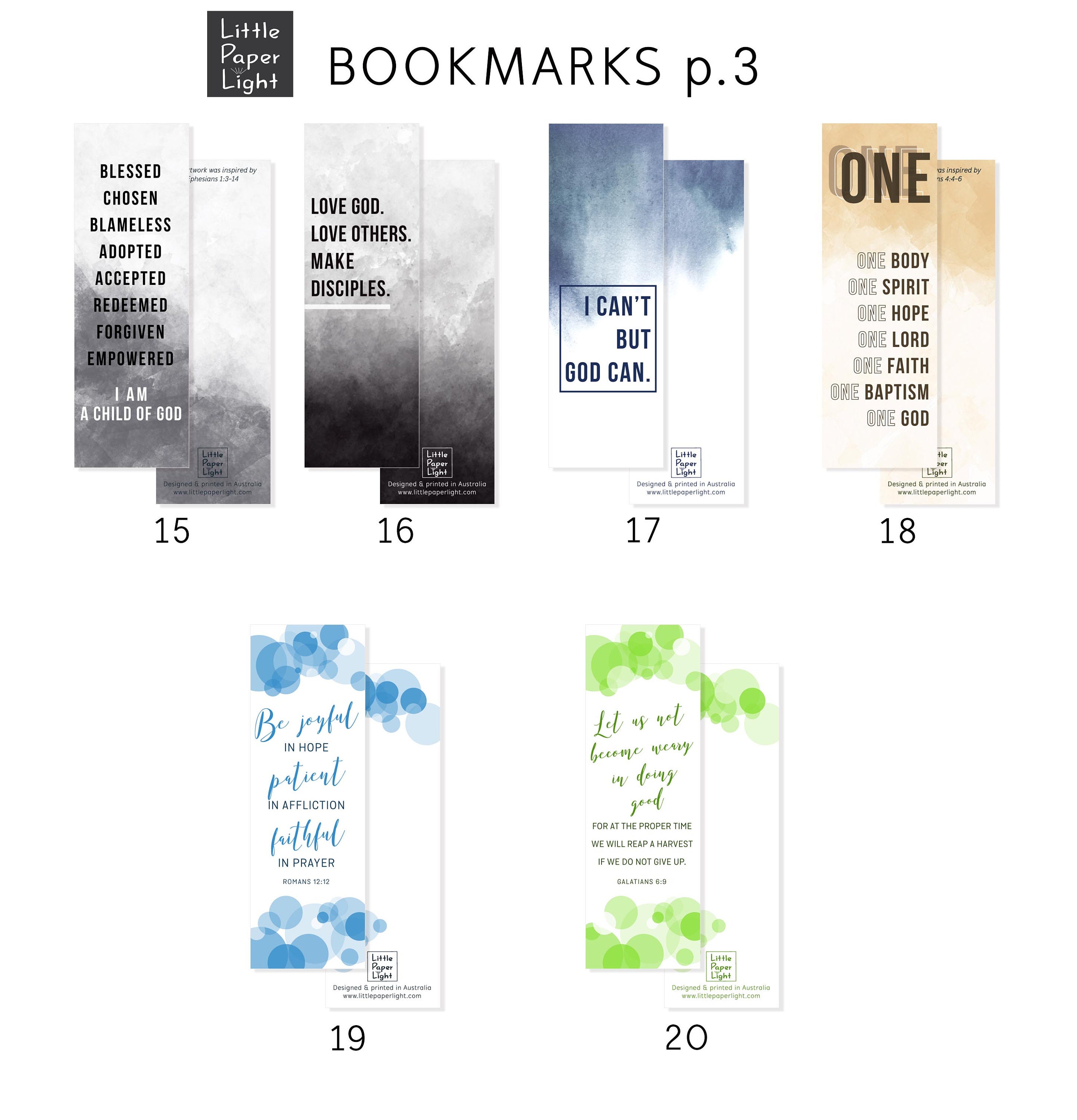 10x Mix & Match Bookmarks Scripture Bookmark Bible Verse | Etsy