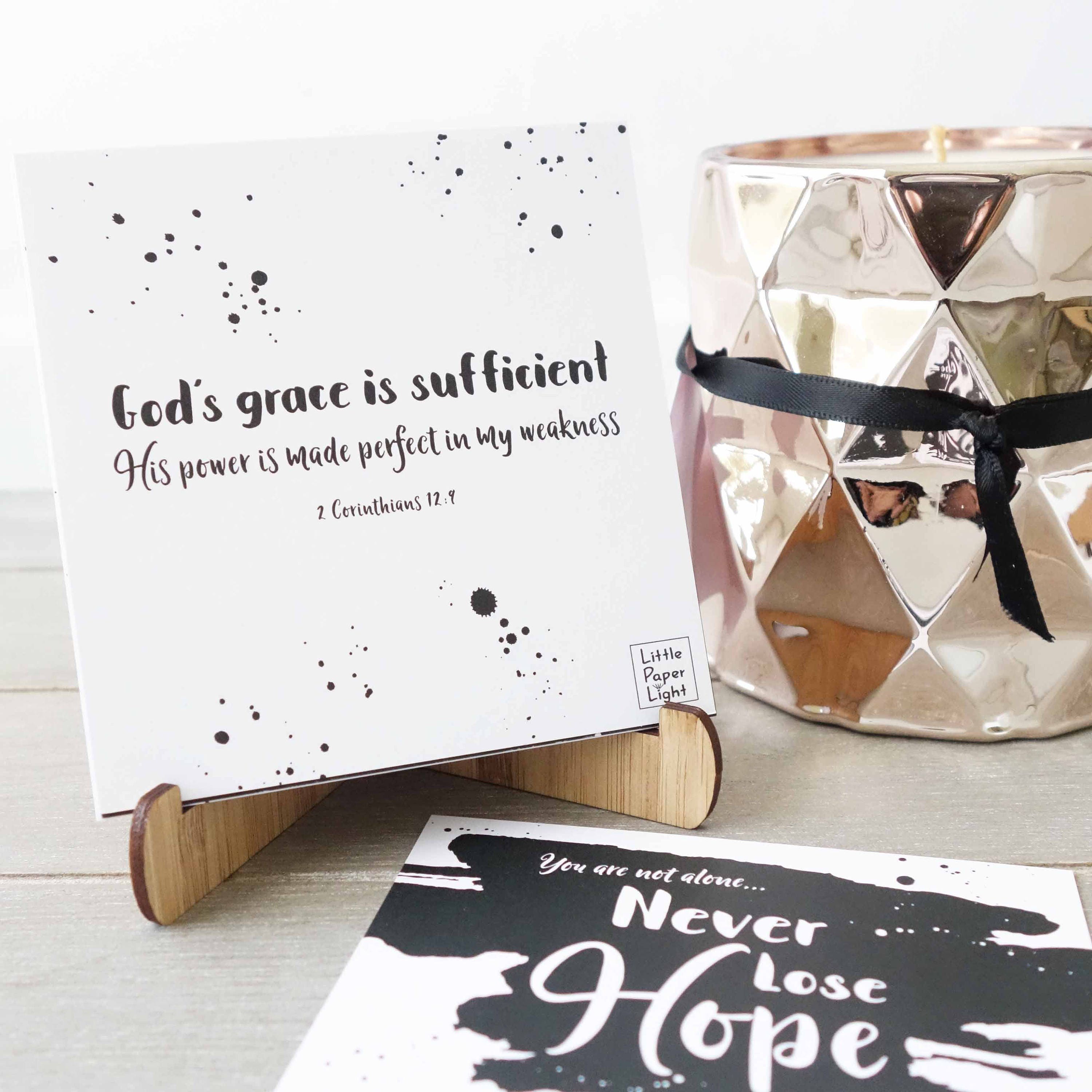 NEVER LOSE HOPE Bible Verse Cards Bamboo Stand Scripture - Etsy
