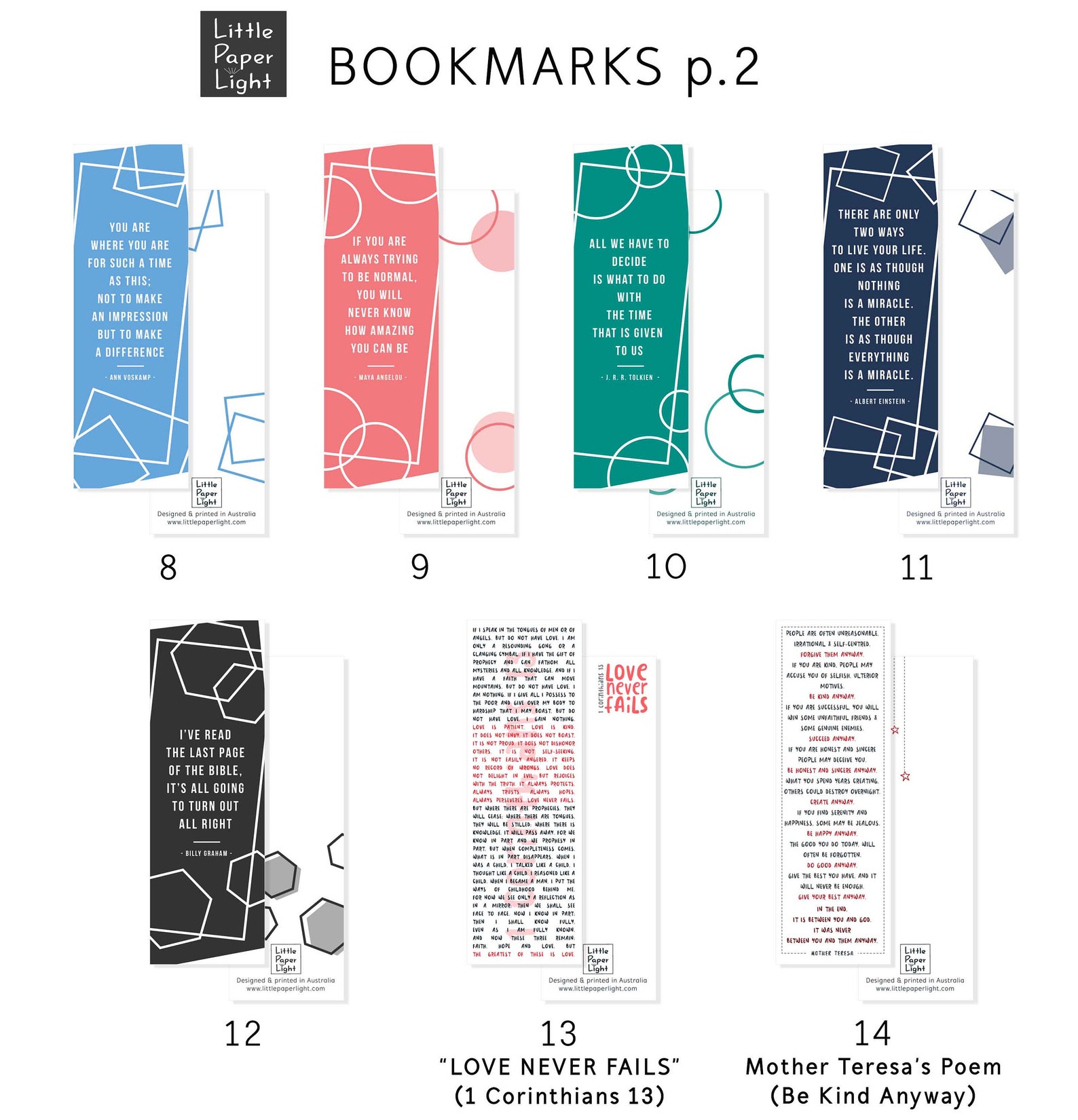 10x Mix & Match Bookmarks Scripture Bookmark Bible Verse | Etsy
