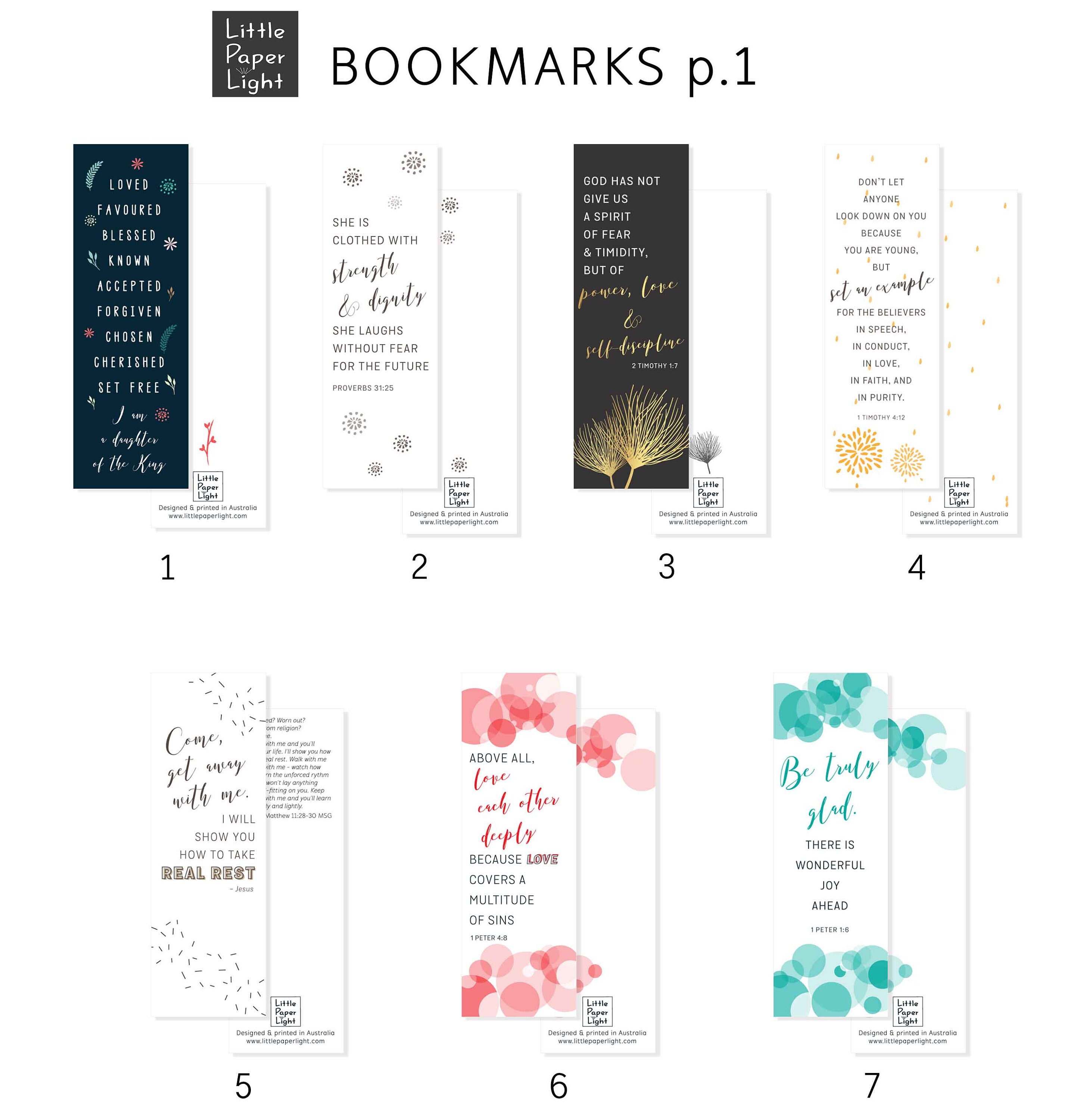 10x Mix & Match Bookmarks Scripture Bookmark Bible Verse - Etsy