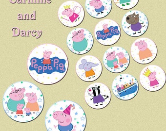 Peppa pig circles | Etsy