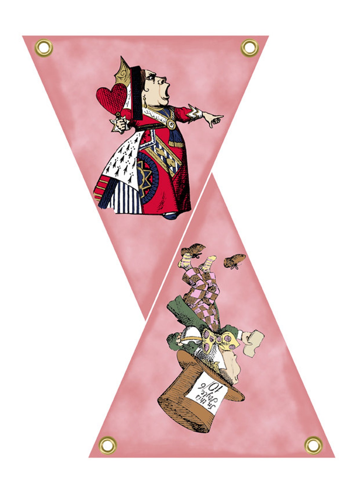 Alice in Wonderland Printable Bunting Flags Classic Vintage - Etsy