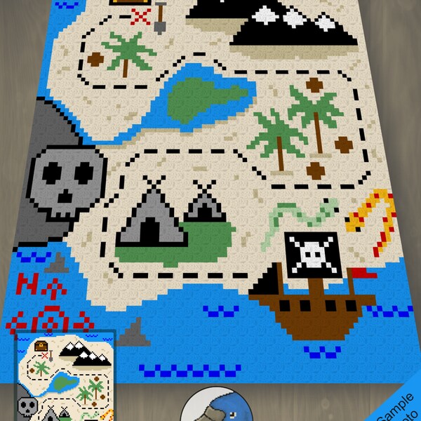 Treasure Map Cross Stitch Pattern - Etsy