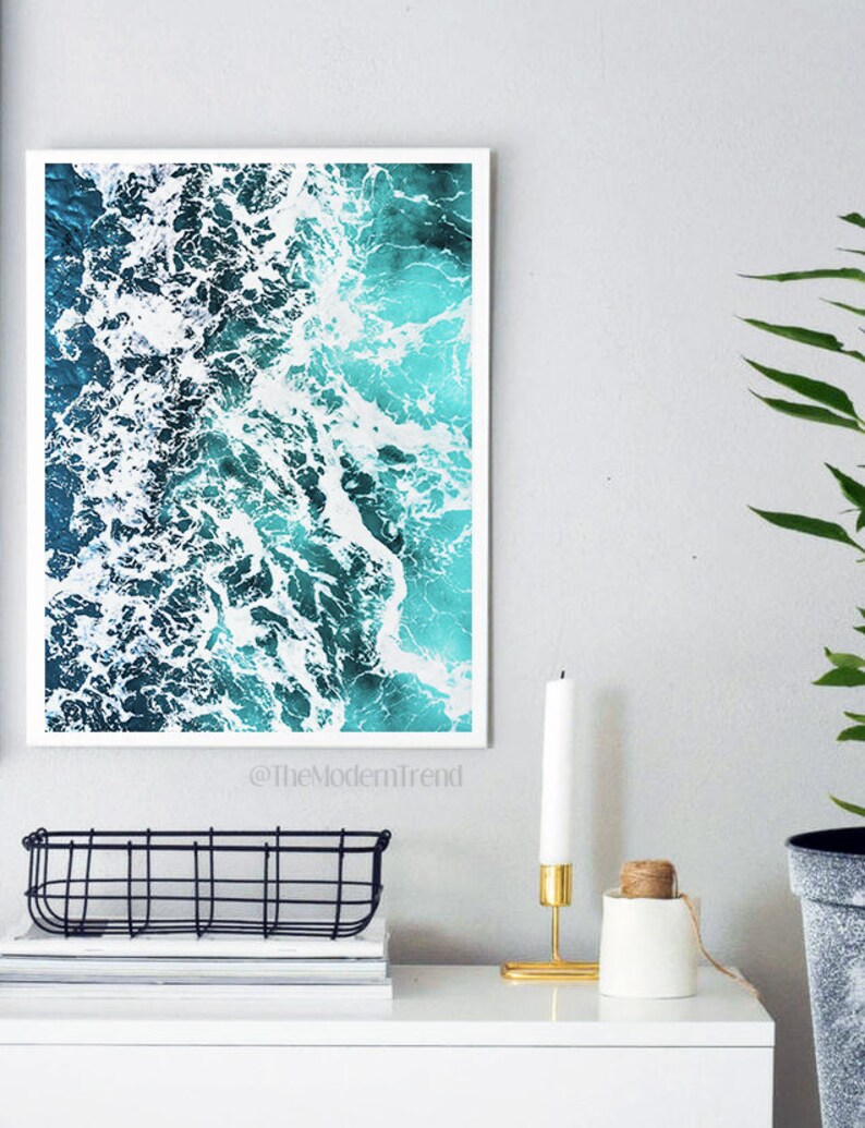 Ocean Print Ocean Wave Print Coastal Wall Art Printable | Etsy