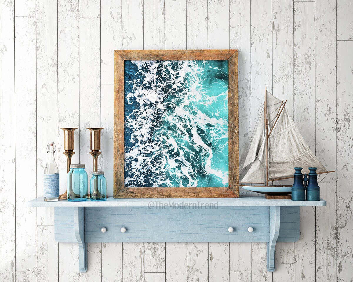 Ocean Print Ocean Wave Print Coastal Wall Art Printable | Etsy