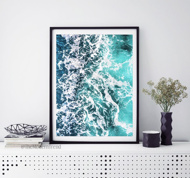 Ocean Print Ocean Wave Print Coastal Wall Art Printable | Etsy