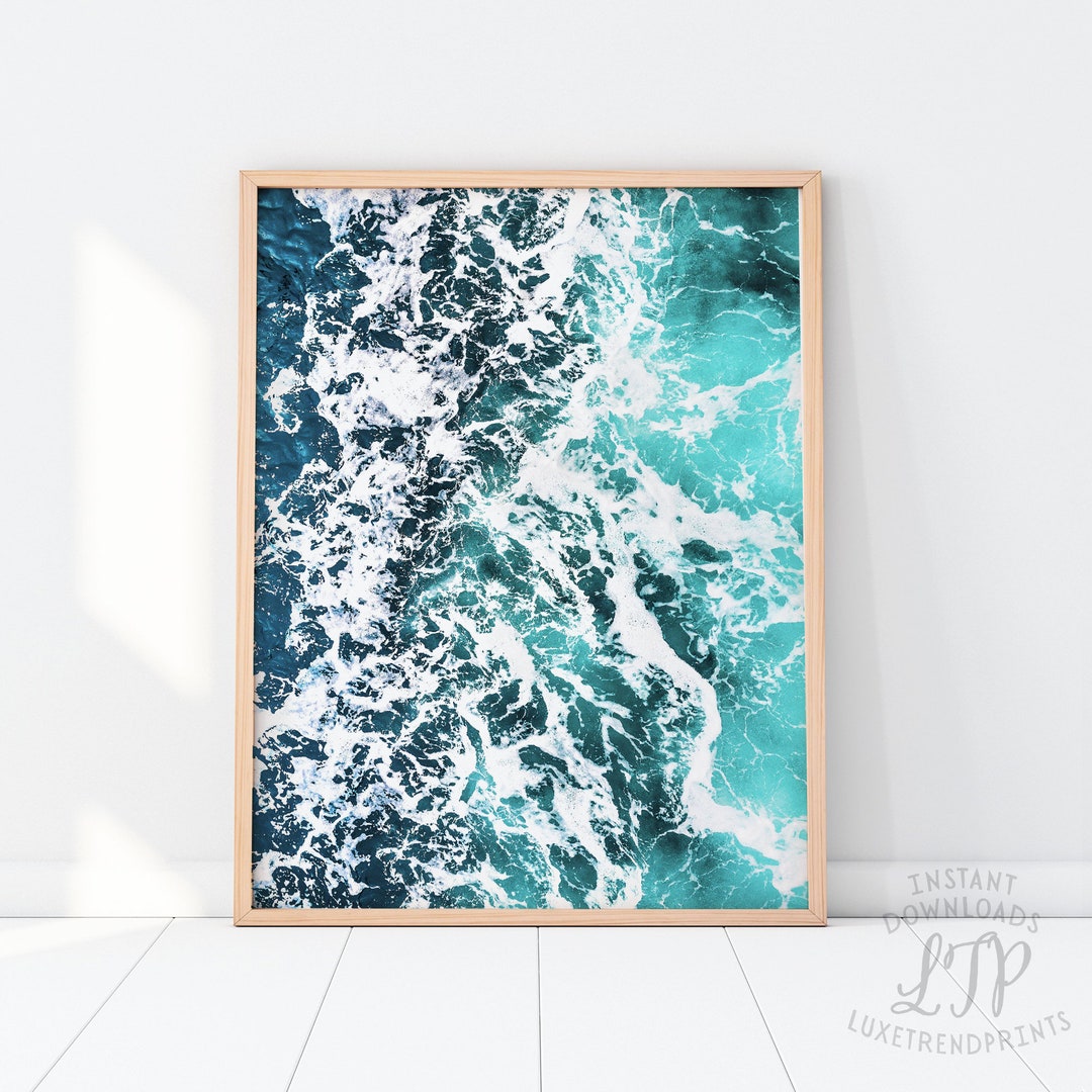 Ocean Print Ocean Wave Print Coastal Wall Art Printable - Etsy