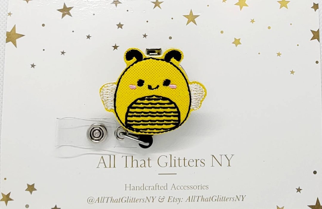 Squishy Bumble Bee Retractable Badge Reel, Medical Id Badge Reel, Nurse ...