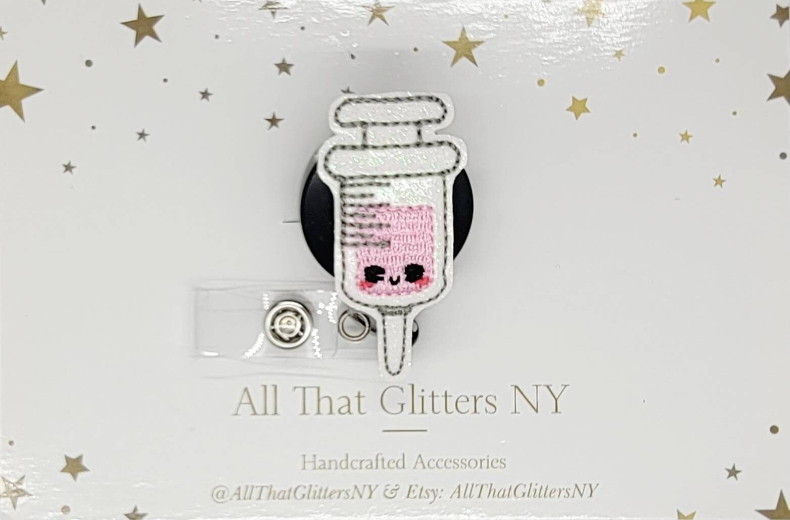 Filled Smiley Syringe Retractable Badge Reel, Medical Id Badge Reel ...