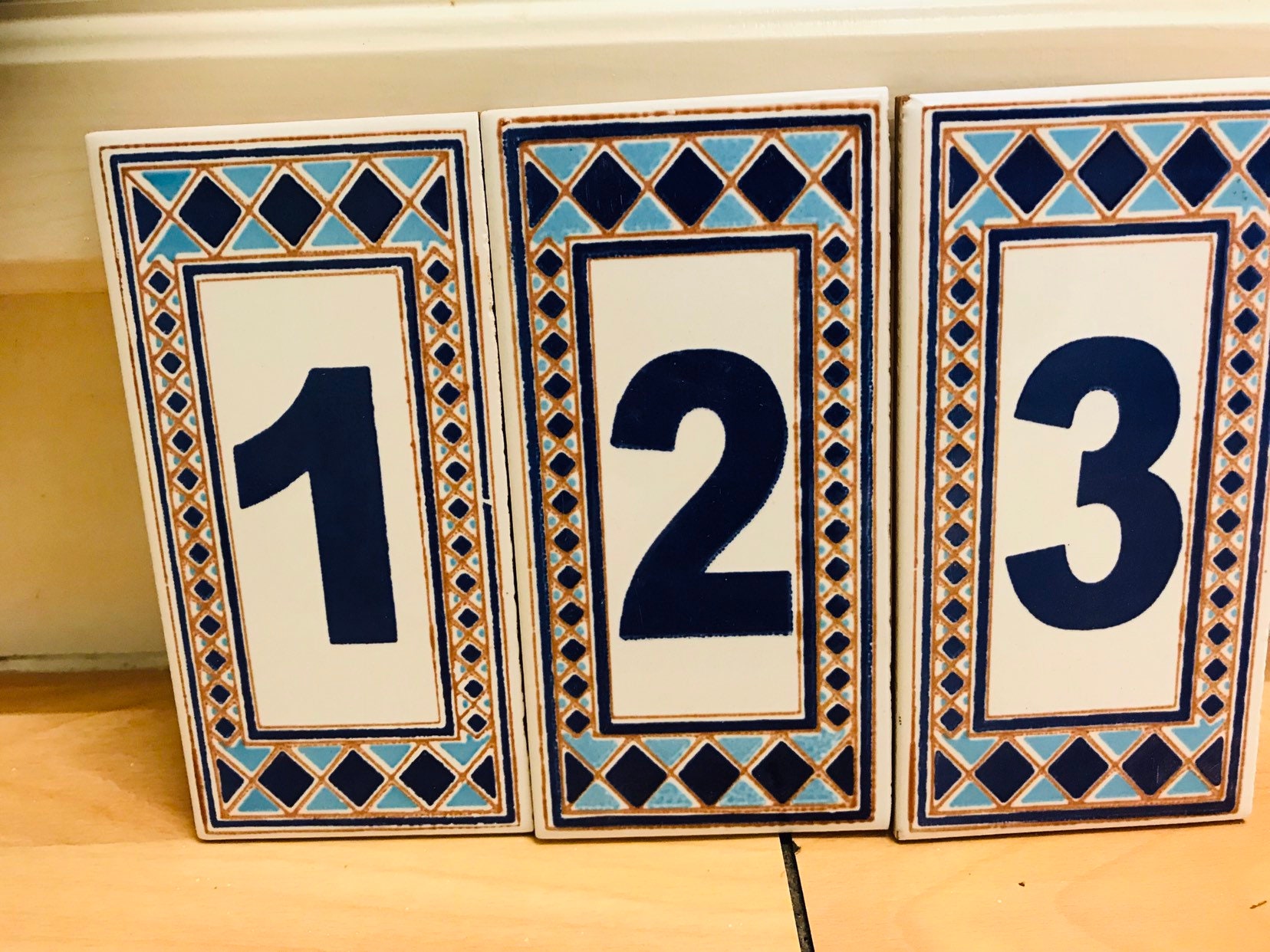 Ceramic Tiles House Numbers | Etsy