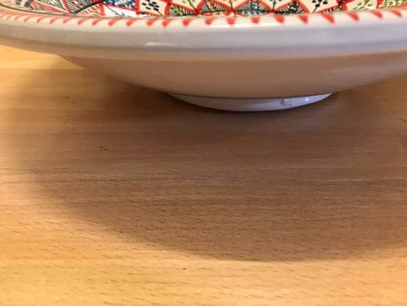 Tunisian Stunning Ceramic Red Serving Handmade and Painted | Etsy