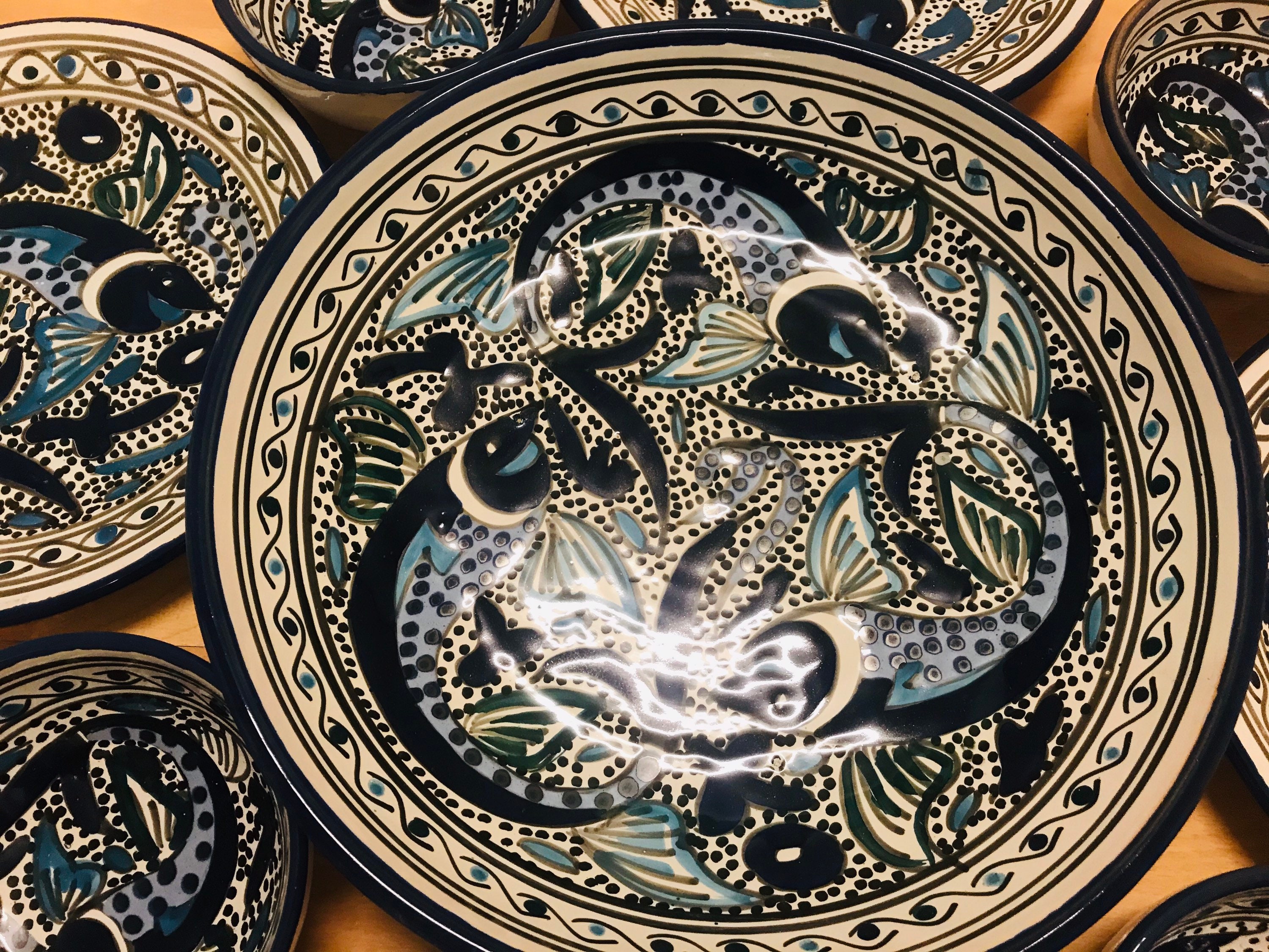 Lovely Fish Design Dinner Set 1 Large Bowl With 4 Medium - Etsy