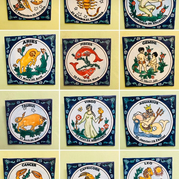 Zodiac Ceramic Tiles - Etsy