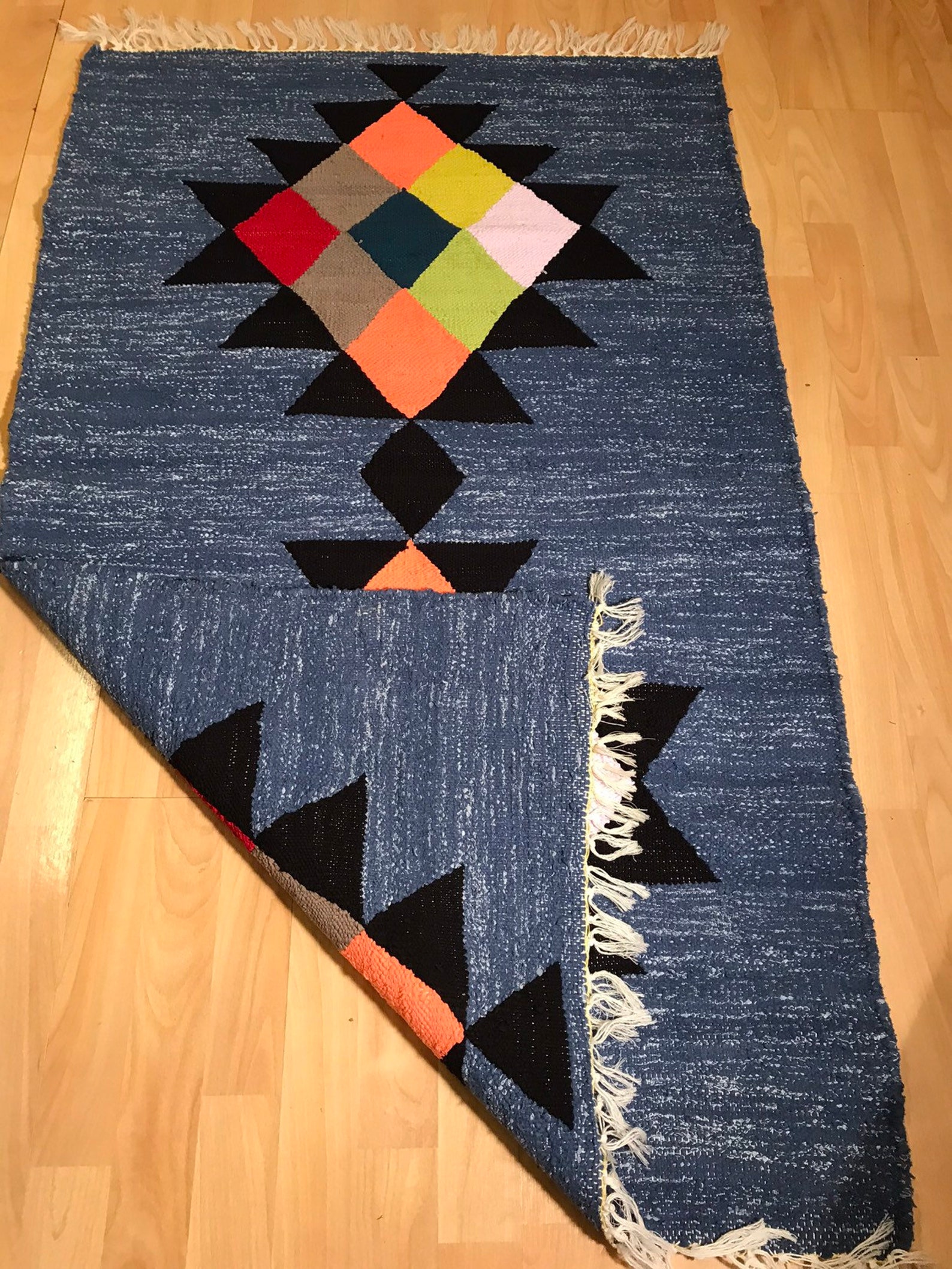 Vintage Tunisian Klim Rug | Etsy