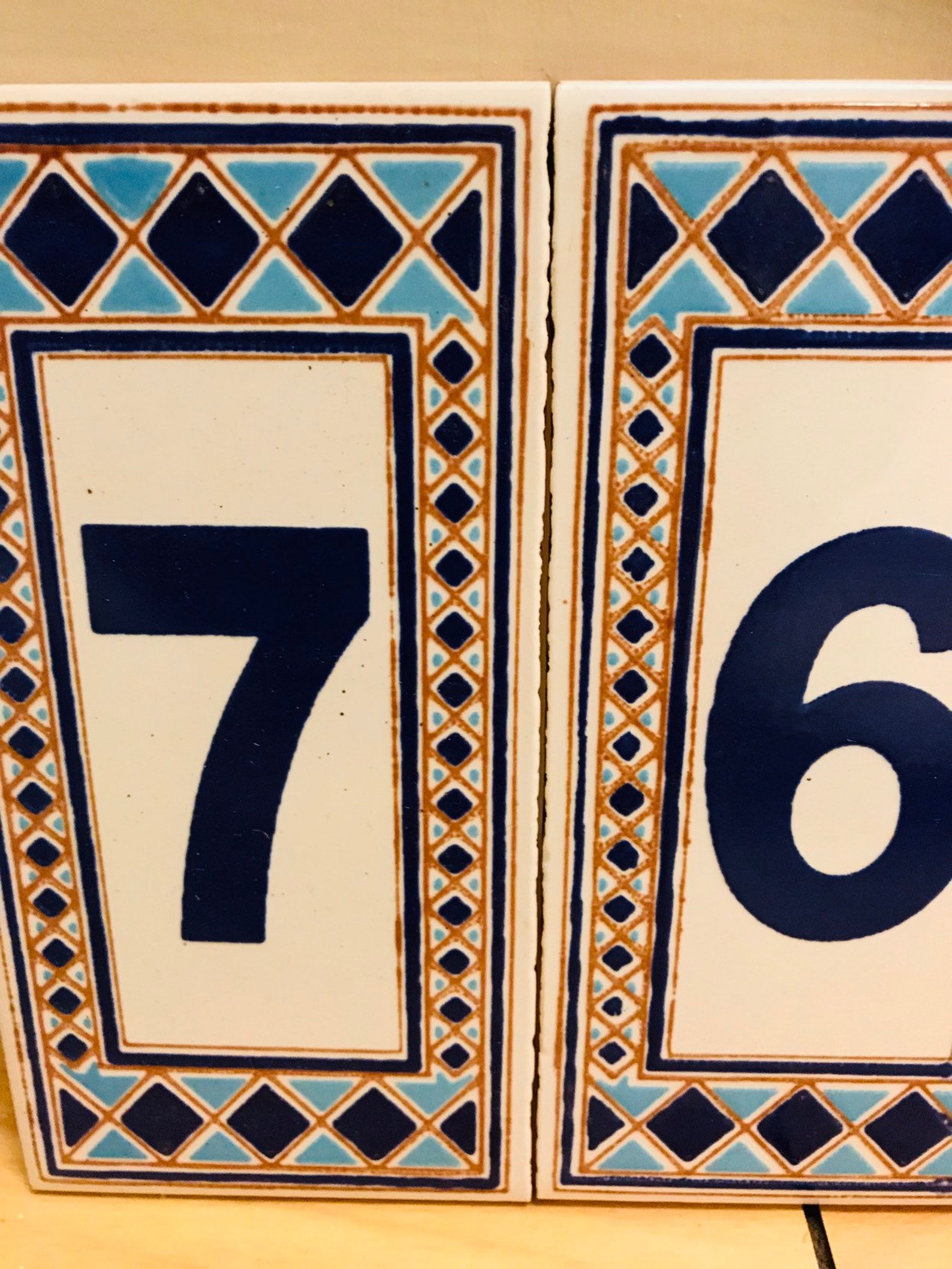 Ceramic Tiles House Numbers | Etsy